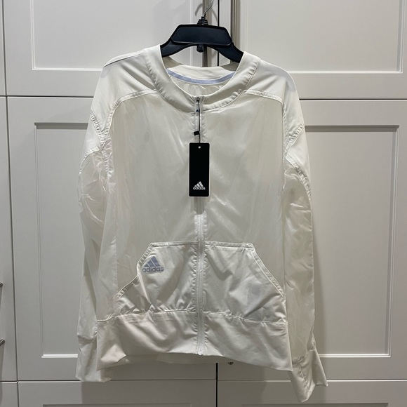 adidas | Jackets & Coats | Bnwt Adidas Clear Sheer Mesh Gold Jacket ...